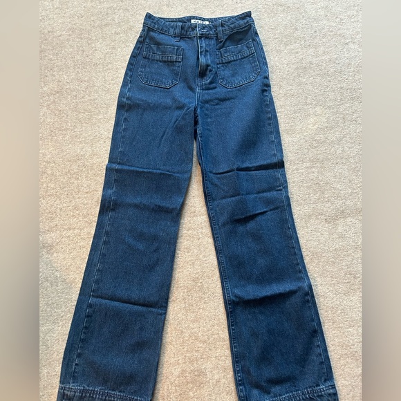 Motel Rocks | Jeans | Motel Denim Retro Pocket Flare Jeans In 9s Indigo ...